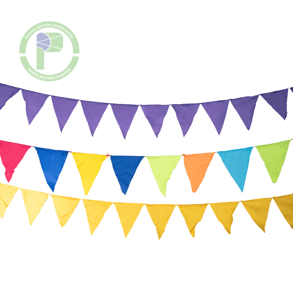 Banderines de colores / Prisma Montajes para Eventos